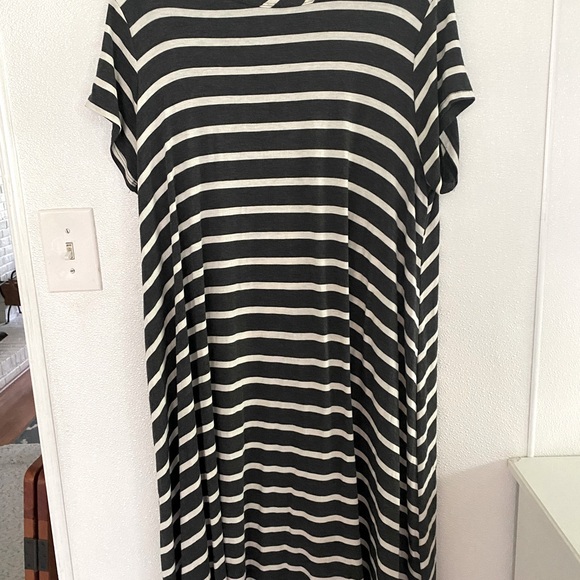 Pinc | Dresses | Pinc Grey White Stripes T Shirt Dress 3x | Poshmark